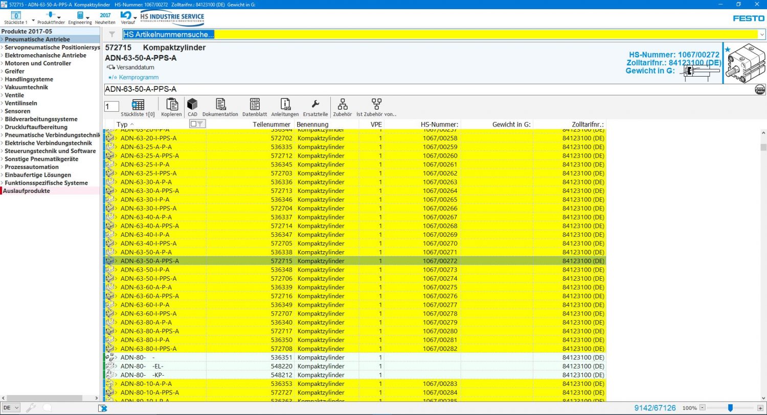 FESTO Quick Search – HS Industrie Service GmbH